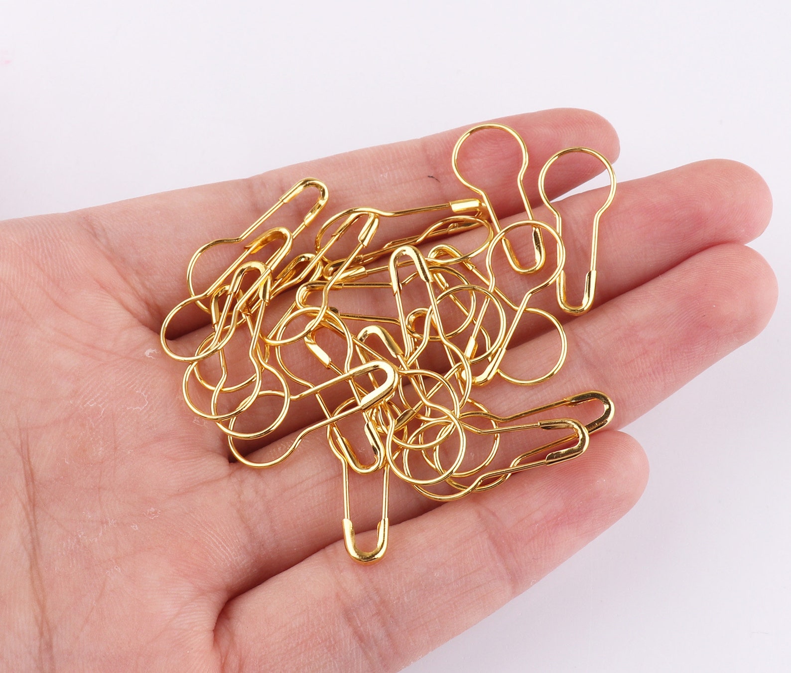 Gold Safety Pins Bulb Pins Stitch Marker Pins Pear Safety Pins | Etsy