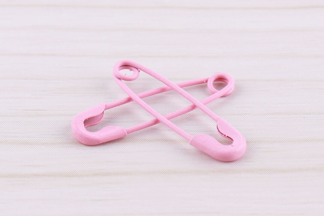 200pcs 19mm Safety Pins Pink Safety Pin Brooch Small Safety Pin Metal ...