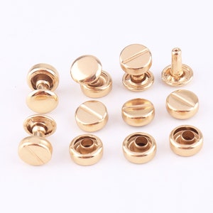 Gold Rapid Rivet Double Cap Flat Rivets Small Rivets Round Rivets for ...
