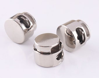 9*4mm White and Black Stop Toggles Elastic Cord Lock for Face Mask ...