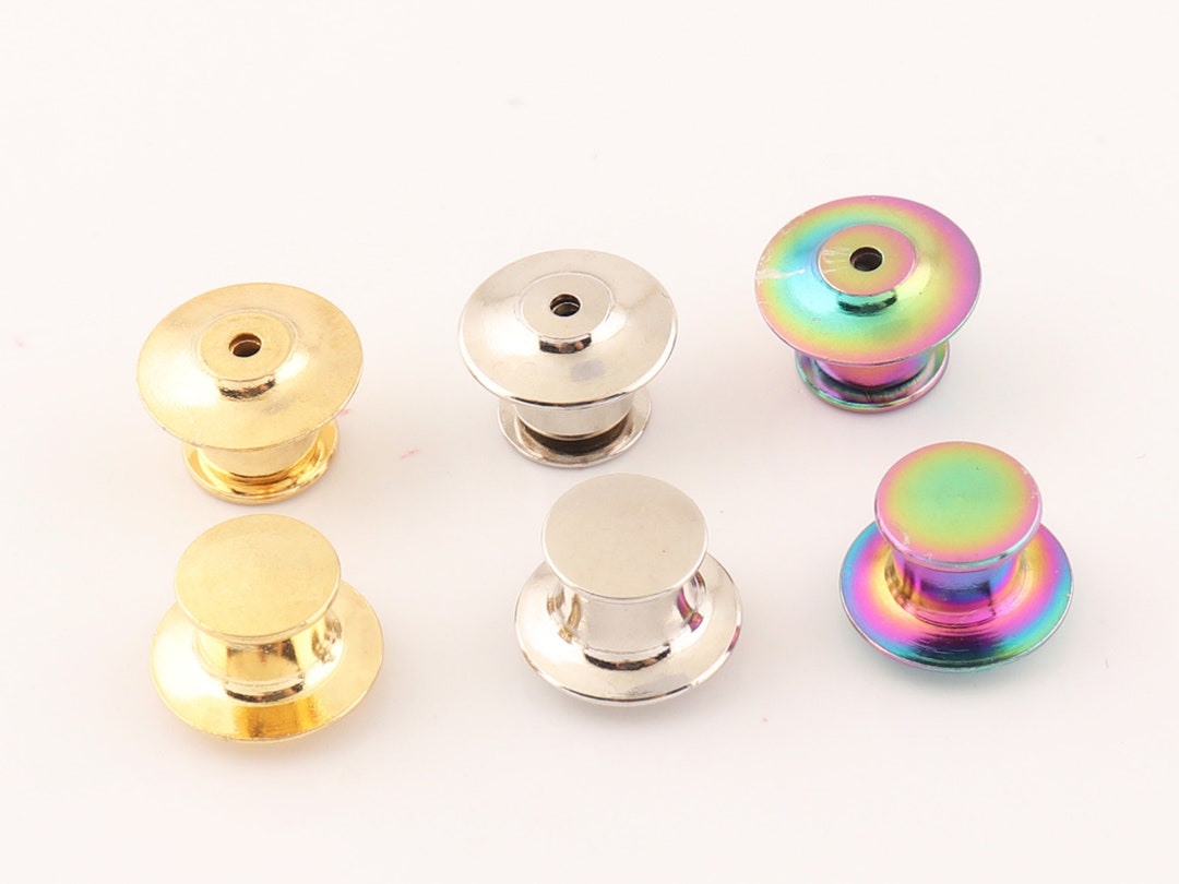 Pin Backs Pin Bases Secure Locking Pin Back Locking Clutch Brooch Back ...