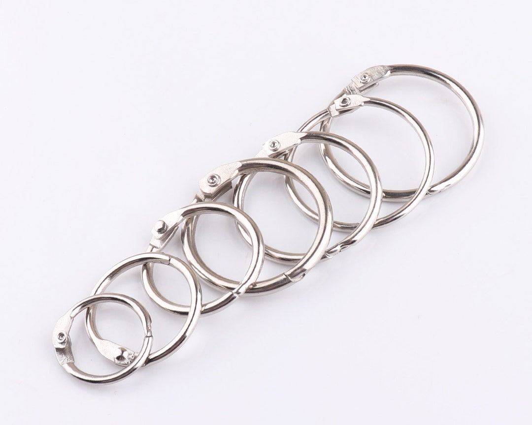 Silver Binder Rings Hinge Sleepers Split Ring Snap Rings Card Rings ...