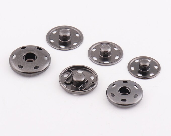 Gunmetal Snap Fastener 21mm 23mm 25mm Gunmetal Snap Buttons Press Stud ...