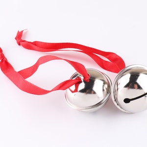 Jingle Bells Big Silver Bells Sleigh Bells With Ribbon - Etsy