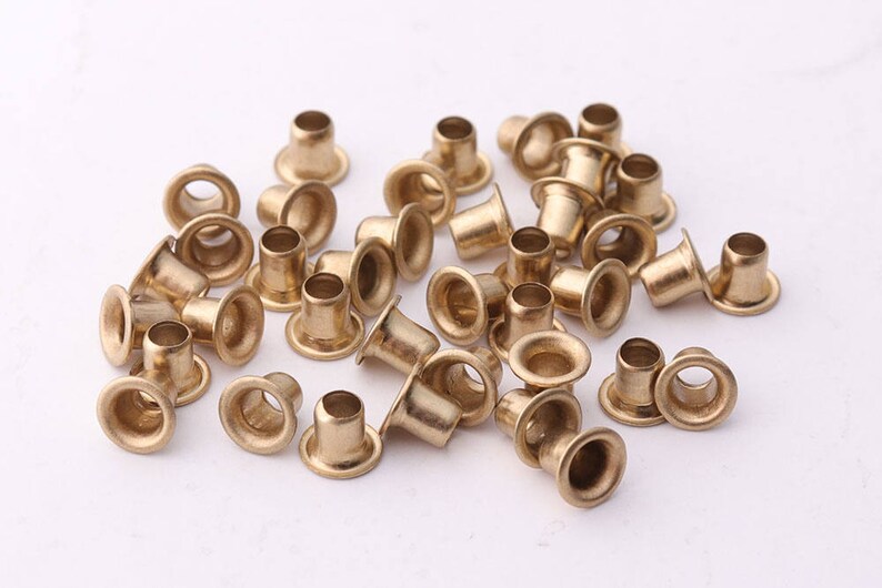 200pcs 5*2*4mm(od * ID * Height) Gold Eyelets Grommets Round Eyelets ...