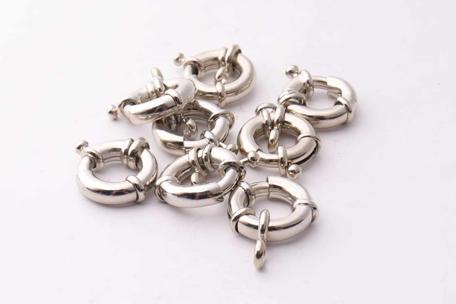 10pcs Silver Spring Ring Clasp Brass Clasp Spring Ring Jewelry - Etsy