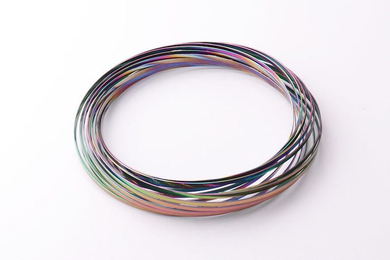 Flow Rings Rainbow/silver Kinetic Ring Spring Arm Slinky Flow - Etsy