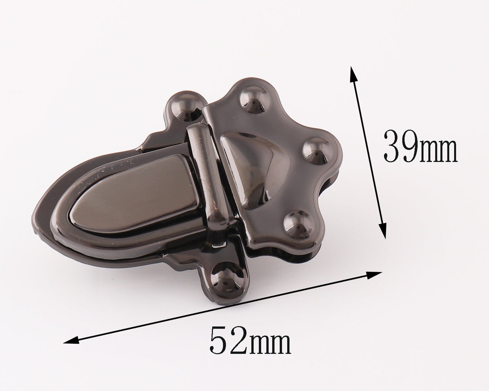 2sets Gunmetal Bag Lock Thumb Lock Thumb Catch Purse Hardware for ...