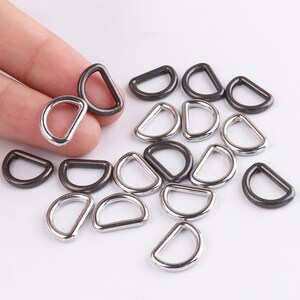 Mini D Rings Silver D Rings Buckle 3/8"(9mm) Small D Ring Metal D-rings ...