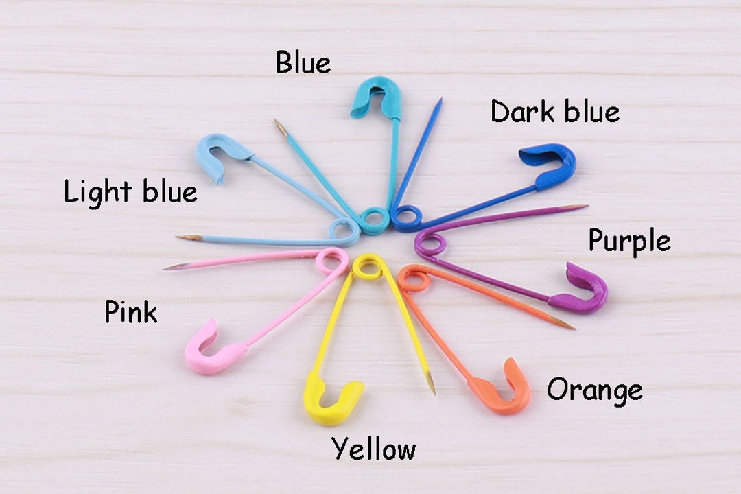 100pcs Colorful Safety Pins 19mm Safety Pin Brooch Small Safety Pins ...