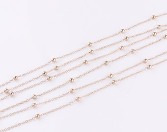 Ball Satellite Ball Chain Brass Chain Silver Plated - Etsy