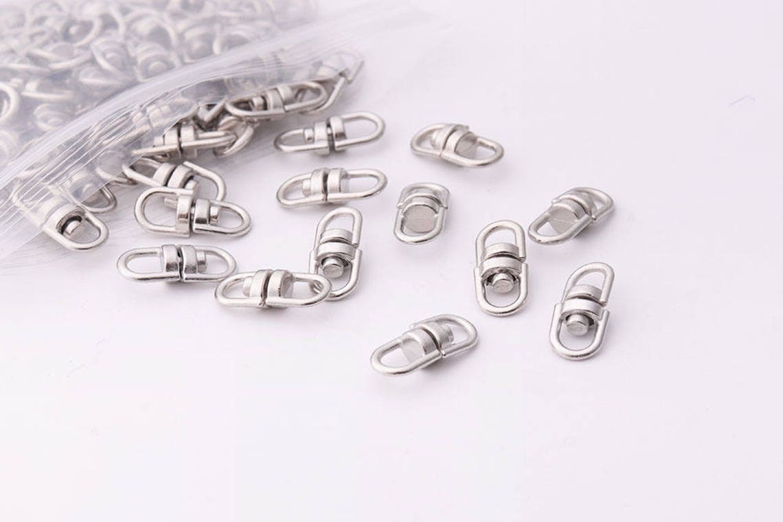 14mm 16mm Silver Swivel Connectors Metal Swivel Key Ring - Etsy