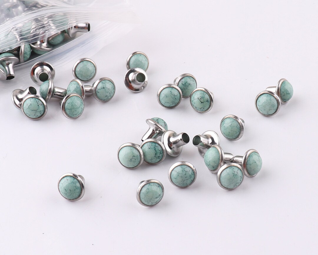 Decorative Rivet Round Rivet 7mm Rapid Rivet Studs Turquoise Punk Studs ...