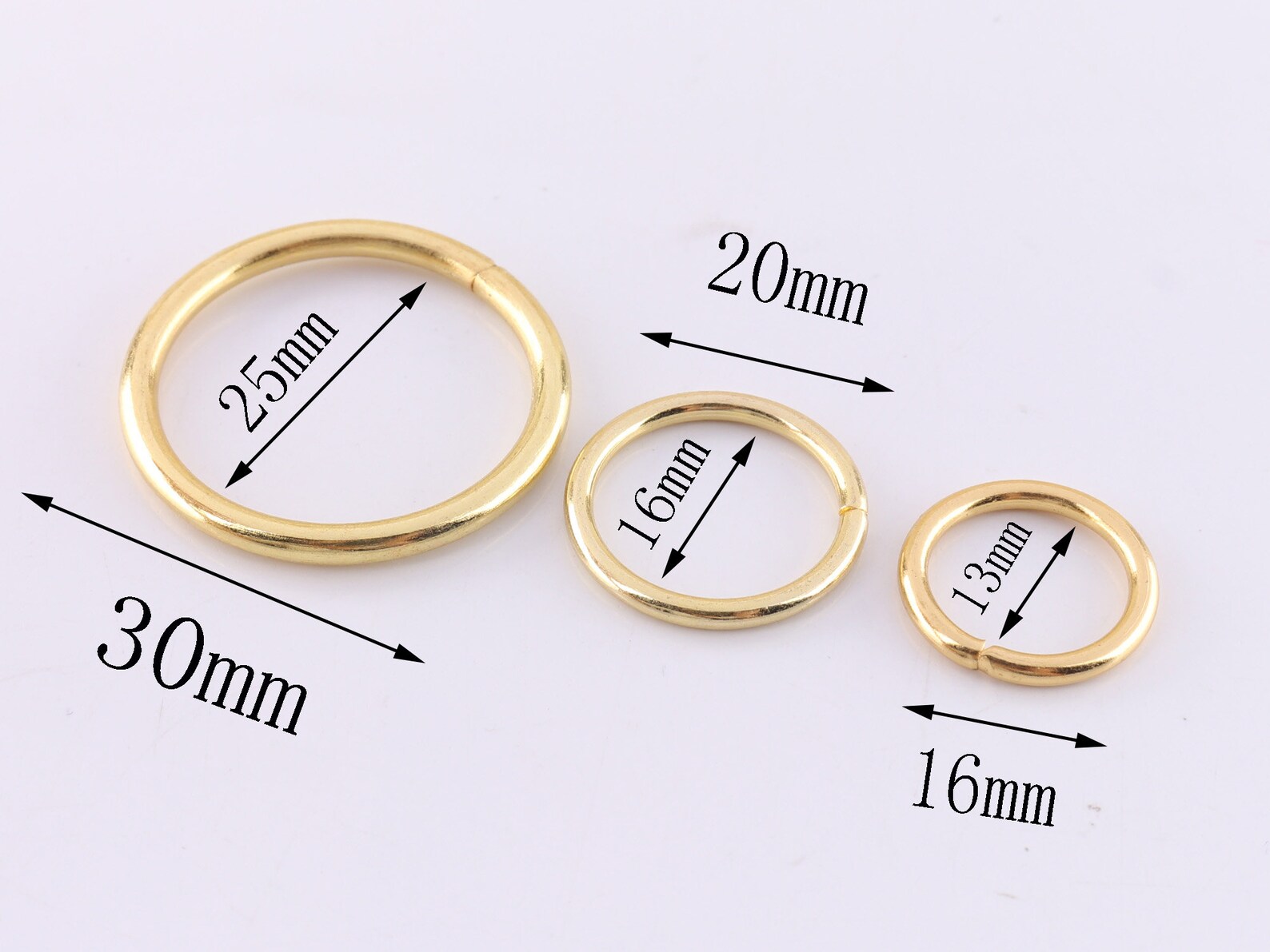 Gold O Rings seamed Round Ring Spilit Loop O-rings Buckles - Etsy