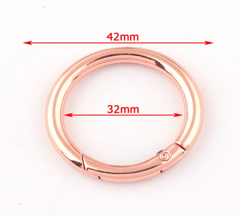 2-6pcs Rose Gold O Ring Spring Gate Ring Round Gate Ring Spring Ring ...