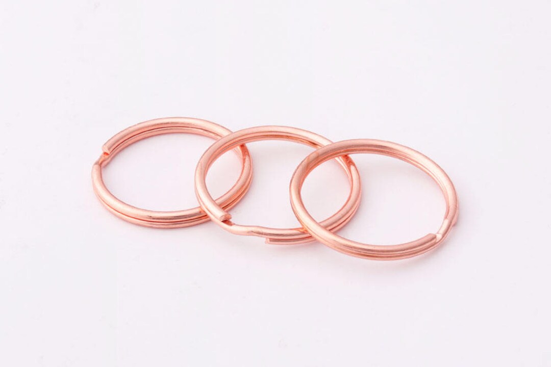 Sale 50pcs 25mm Rose Gold Split Keyrings Key Fob Keyring Key Chain ...