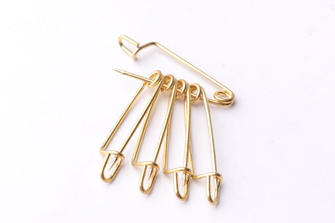 50pcs Gold Safety Pins 25mm X 5mm Safety Pin Small Pins Pin Stitching ...