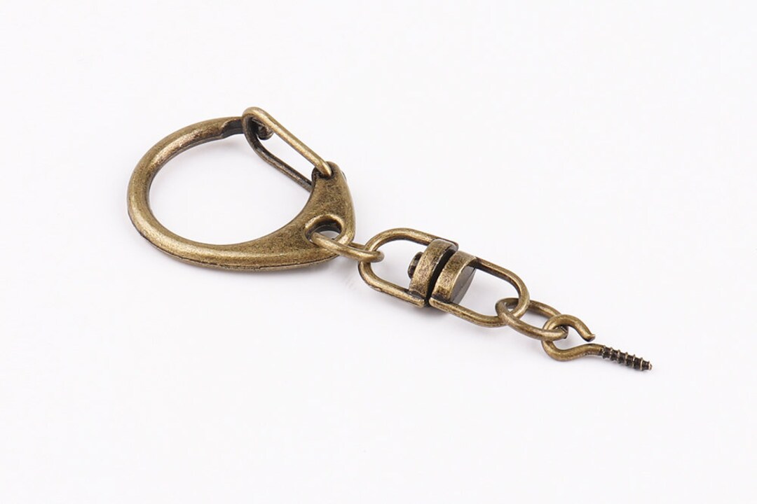 10pcs Bronze Key Chain Clasp Push Gate Snap Hooks Lanyard - Etsy