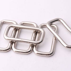 10pcs Rectangle Rings 1"inch Rectangular Buckles Purse Ring Strap ...