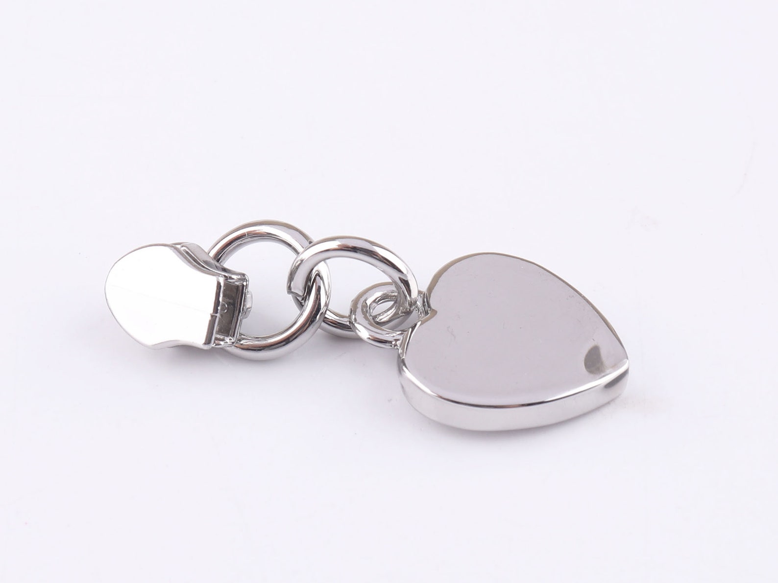 Charm Zippers ,zipper Pull With Heart-shaped Pendants Metal Zipper Bag ...