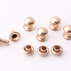 50pcs Rose Gold Rapid Rivet 5mm Rivets Double Cap Rivets Small Rivets ...