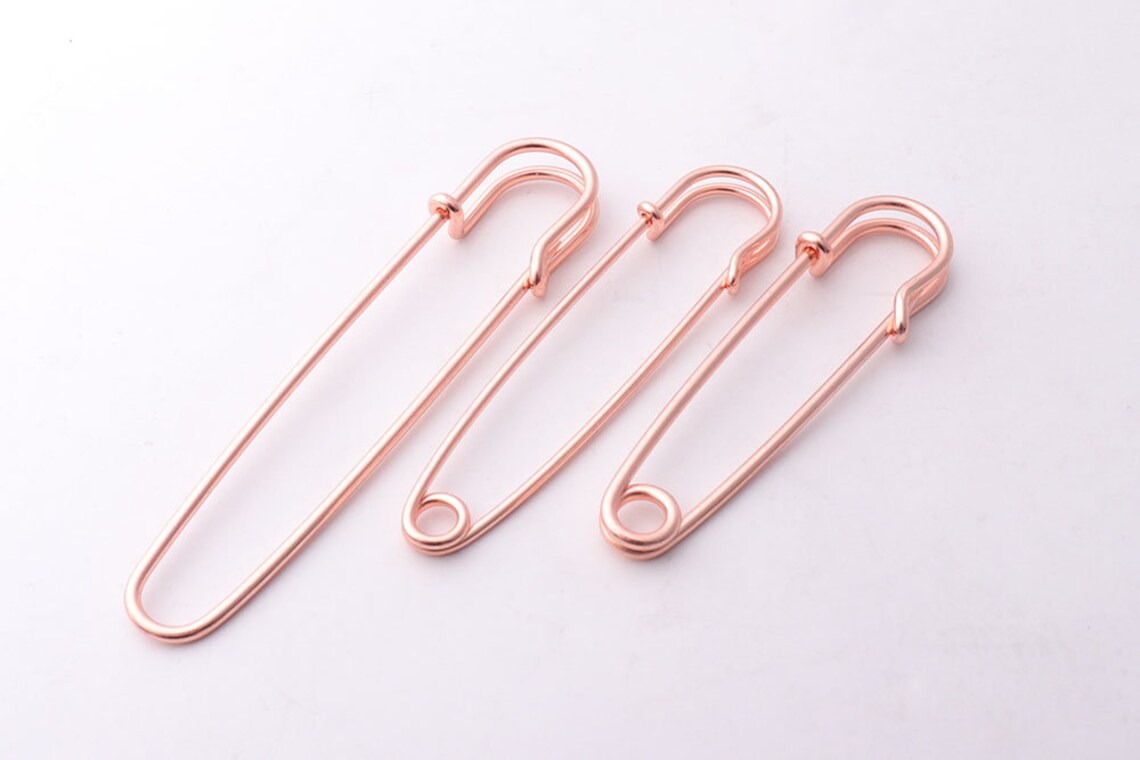 10pcs Rose Gold Safety Pins 64mm 70mm 85mm Larger Safety Pins - Etsy