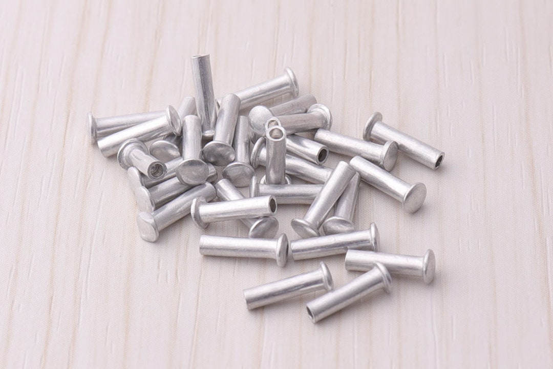 30pcs Silver Rapid Rivet Studs 3mm Rivets Rapid Studs Single Cap Rivets ...