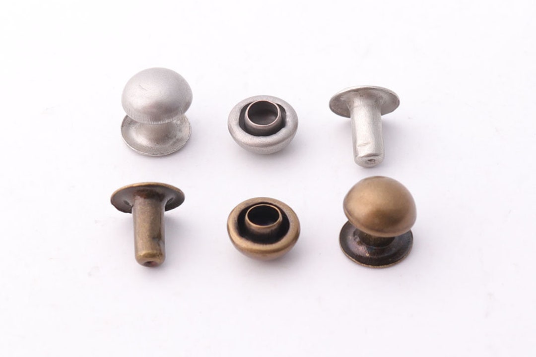 50pcs 6mm Small Rivets Dome Rivets Mushroom Rivets Rapid Rivets Studs ...