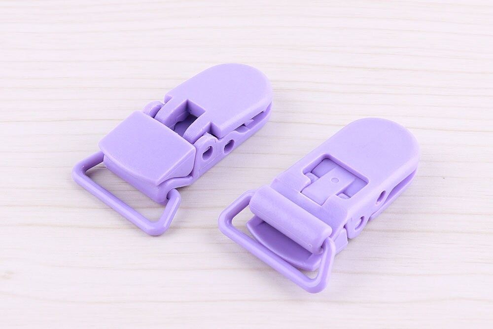 12pcs Plastic Pacifier Clips Purple Suspender Clips Plastic - Etsy