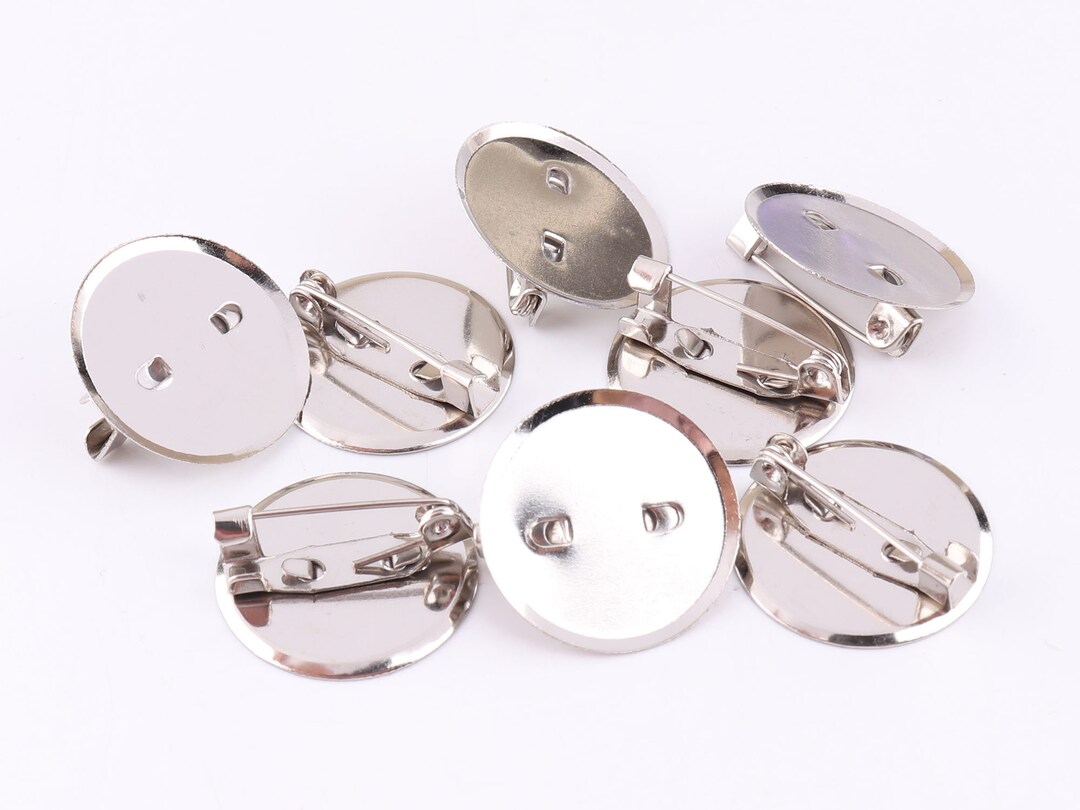 Brooch Base Blank Pin Back Brooch Back Pins Round Lapel Pin - Etsy