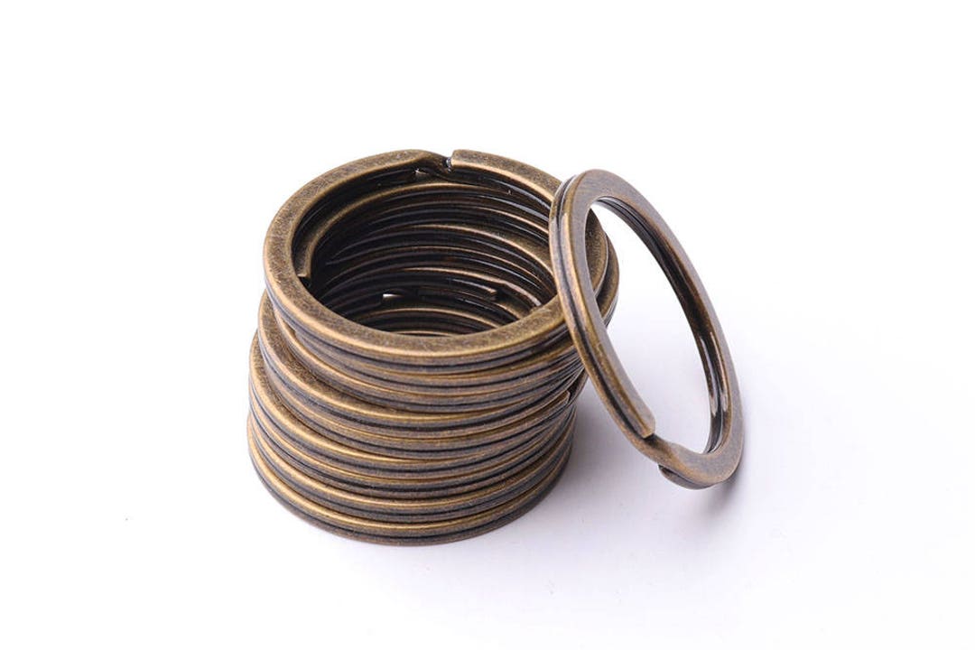 10pcs Bronze Split Key Ring 30mm Large Split Rings Round Split Key Ring ...
