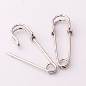 30pcs 27mm*7mm Silver Safety Pins Kilt Pins Broochs Safety Pin Brooch ...