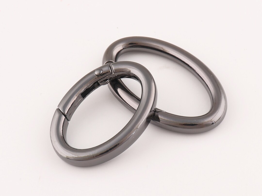 Oval Gate Ring Spring Gate Ring Spring Ring Clasp Gunmetal - Etsy