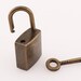 Lock With Key Rectangular Padlock With Key Bag Lock Hanger - Etsy