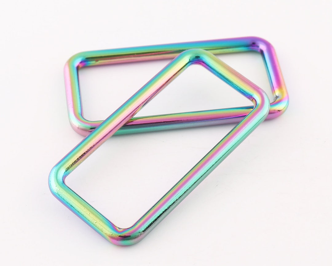 Rectangular Ring Rainbow Buckle Strap Rectangle Ring Metal Rectangle ...