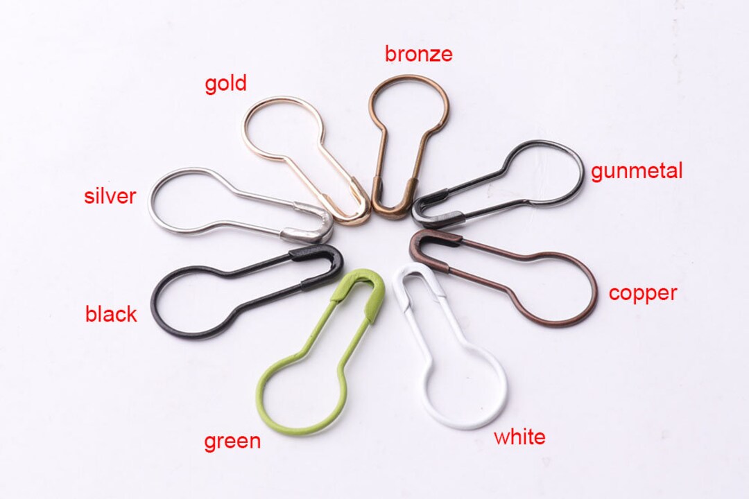 100pcs Safety Pins Coiless Safety Pins Bulb Safety Pins Pear Safety ...