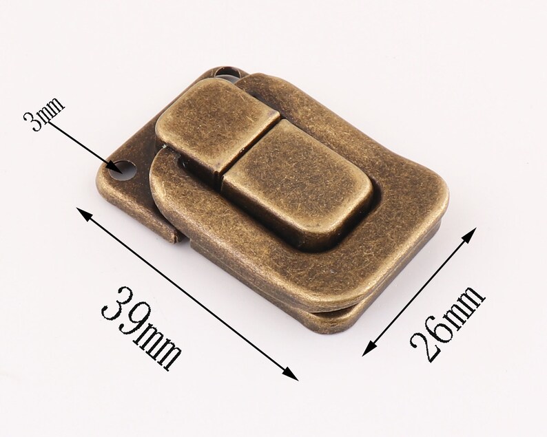 Purse Lock Bronze Clutch Bag Lock Rectangle Bag Hardware Latch - Etsy