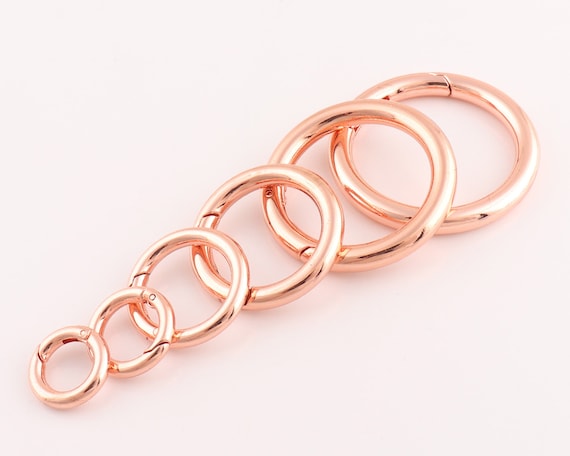 O Rings Spring Gate Ring Rose Gold Round Spring Ring Clasps | Etsy