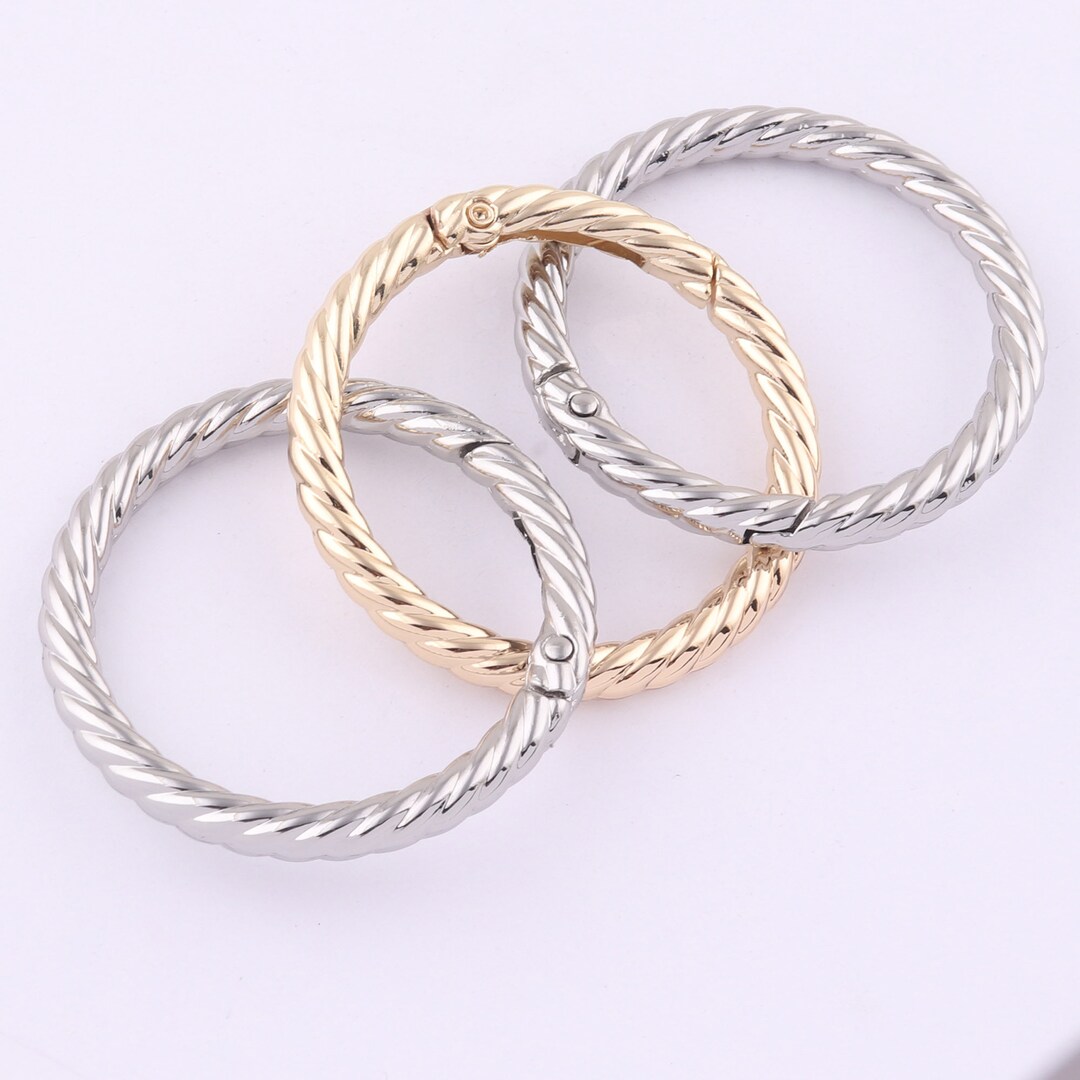 High Quality O Ring Spring Clasp Easy Open Round Twisted Ring Clasp O ...