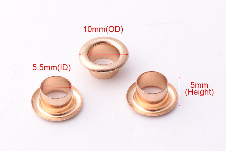 100set Light Gold Eyelets 10mm5.5mm5mmod ID Height - Etsy