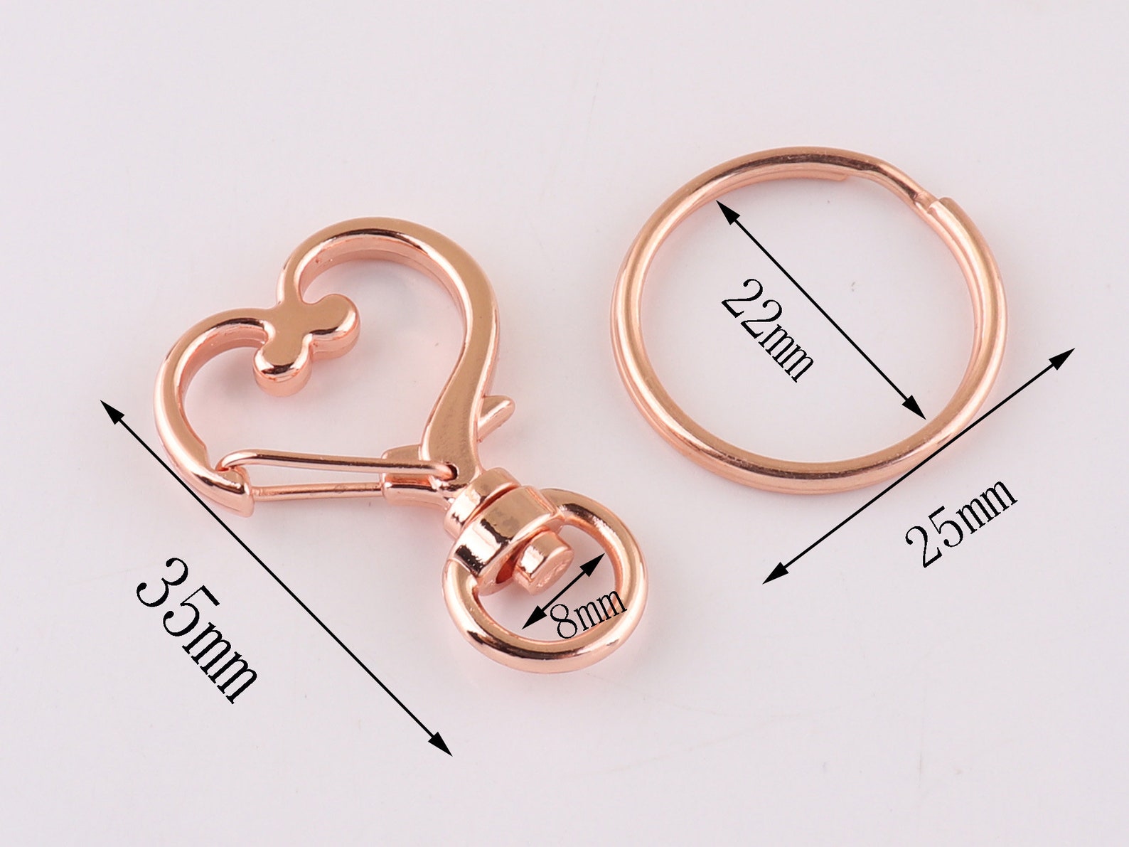 Split Keyrings Heart Star Key Chain Key Ring Charm Keyrings | Etsy