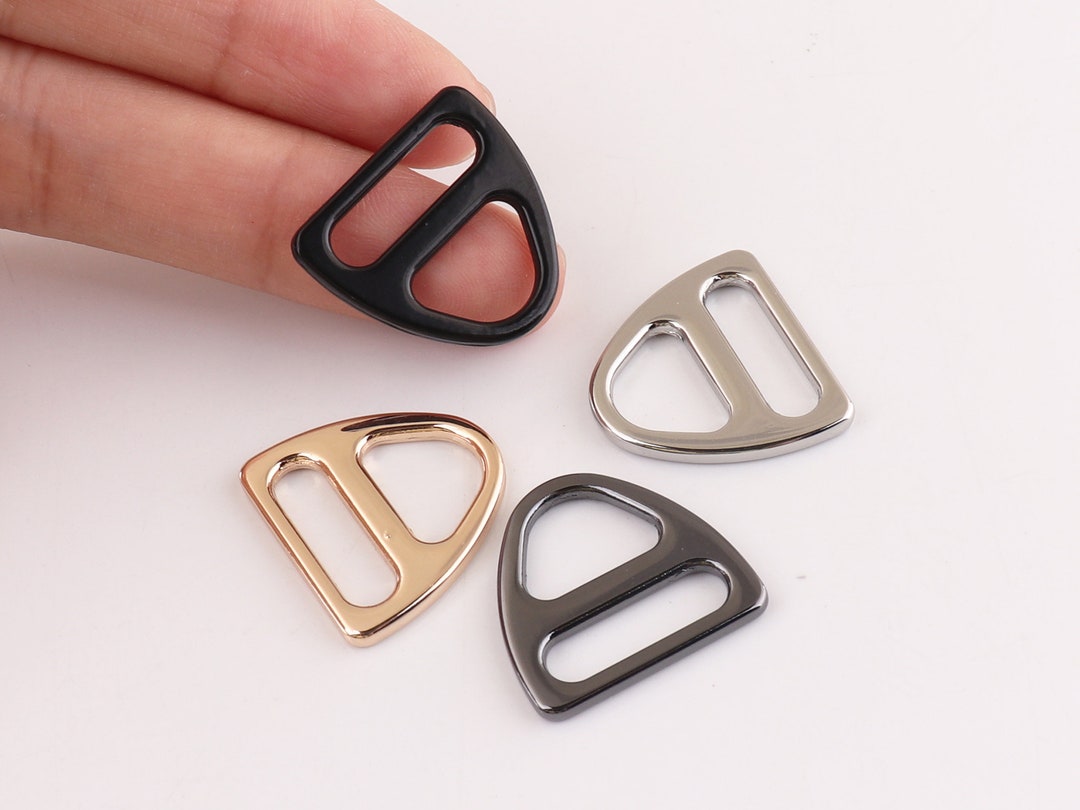 Strap Slide Buckle Mini Triangle Double Rings Slot and Hole Loop Buckle ...
