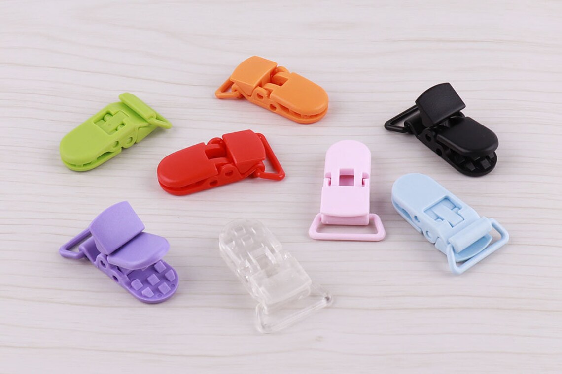 12pcs Suspender Clips Plastic Pacifier Clips KAM Clips Plastic | Etsy