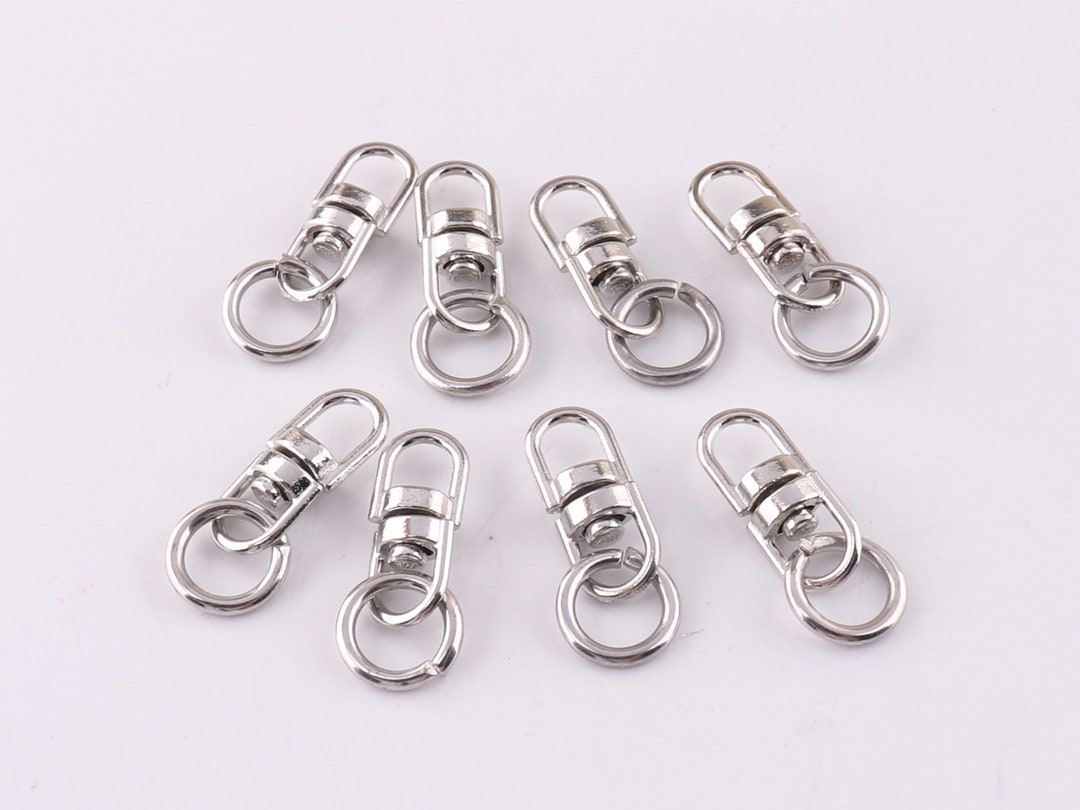 Silver Swivel Connectors Key Ring Connectors With Split Ring Connectors ...