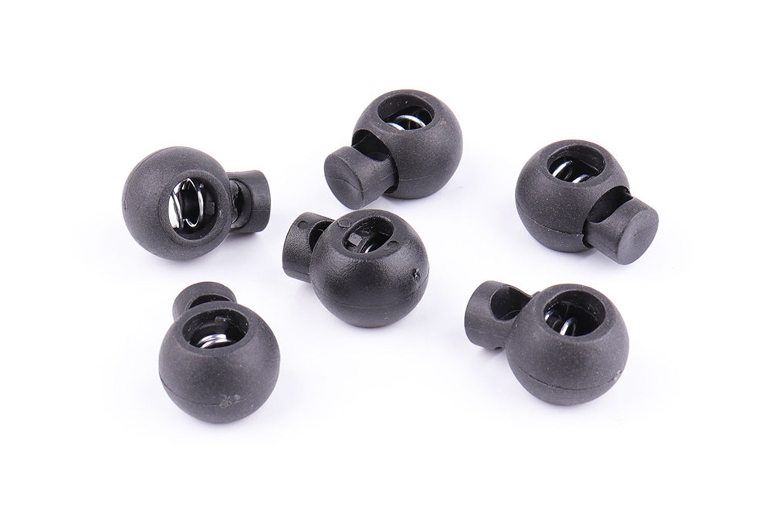 12pcs Plastic Cord Locks for Paracord 7mm Hole Spherical Cord Stopper ...