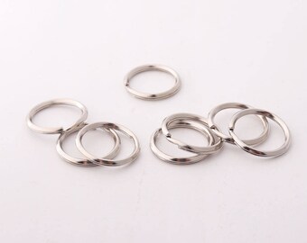 20pcs Split Key Rings,silver Plated Key Rings,key Ring Findings ...