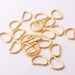 50pcs 3/8" Gold D Rings Small D-rings Buckles Jewelry Making Jump Ring ...