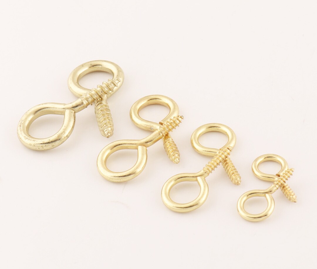 Screw Eye Bails Gold Eyelet Screws Eye Pin Hooks Bails Findings Metal ...