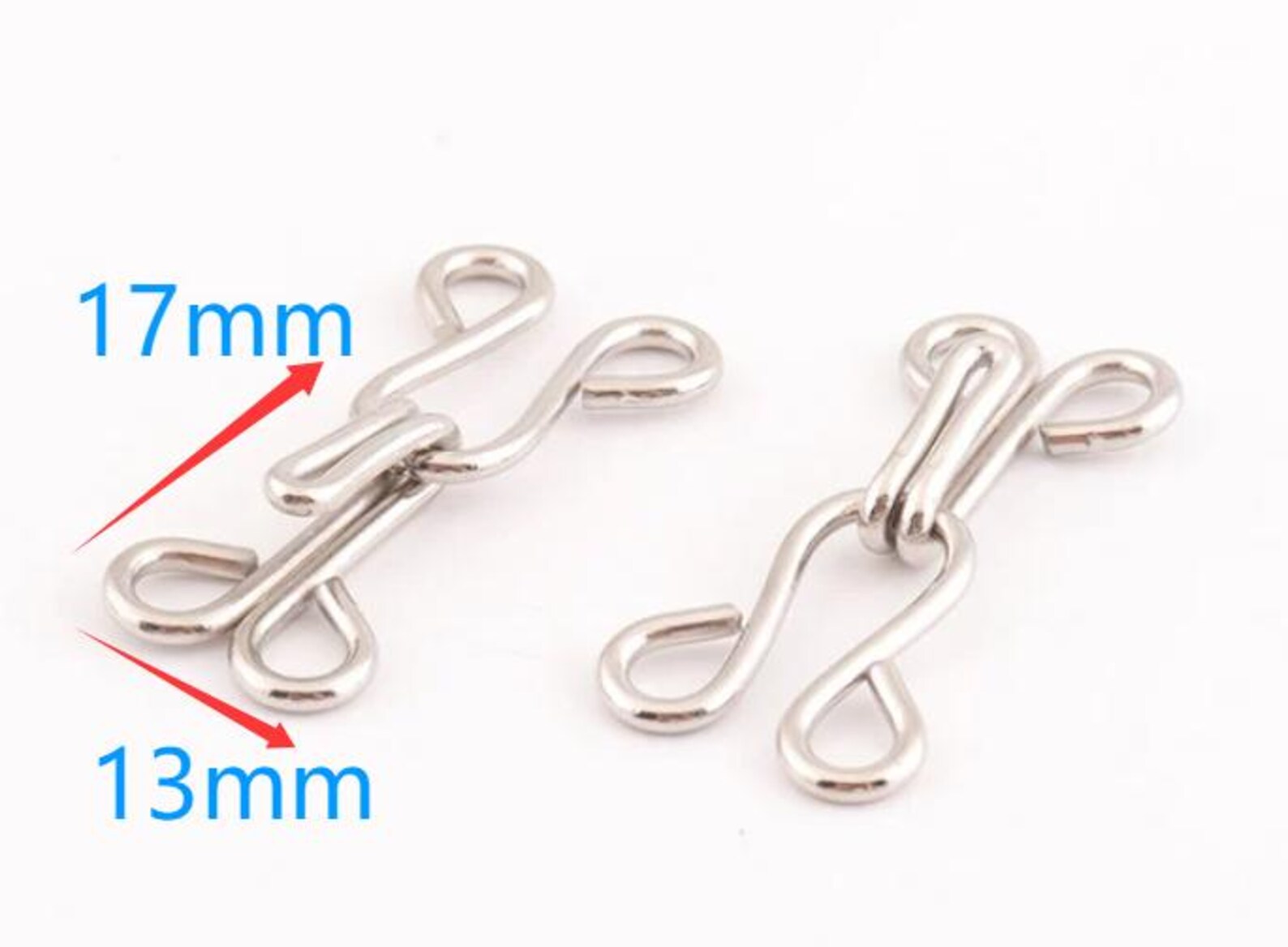 30set Large Hook and Eye Clasp 13mm Wide Hook and Eyes Fasteners for ...