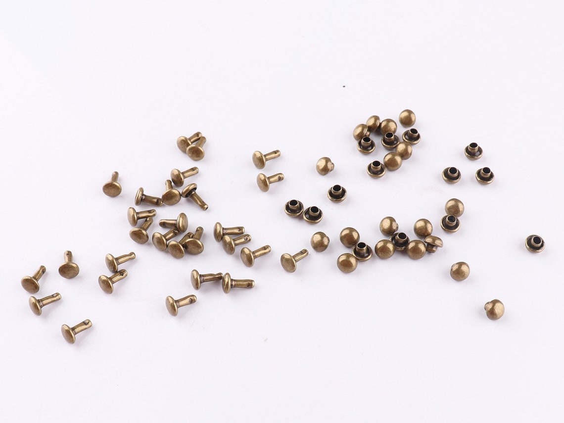 Bronze Rivets Rapid Rivets Double Cap Rivets 4*6mm Mini Round Rivet ...